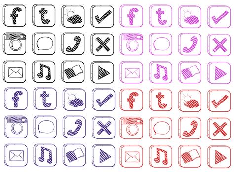 Diferentes Tipos De ícones Vetor Grátis