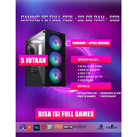 Jual Komputer Gaming Jutaan Shopee Indonesia