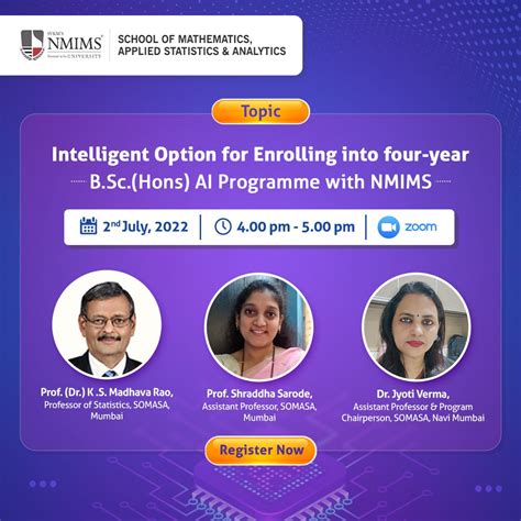 Nmims School Of Mathematics Applied Statistics And Analytics On Linkedin Nmims Ai Bsc
