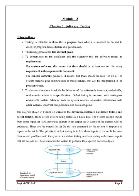 Module 3 Chapter 1 Software Testing And Development Techniques Studocu