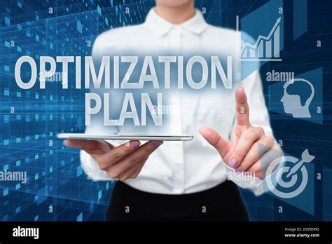 Conceptual Display Optimization Plan Word Written On Finding An