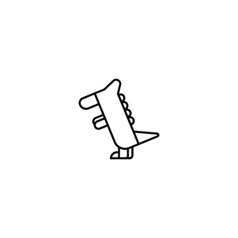 Premium Vector Modern Cute Dinosaur Icon Simple Modern Icon