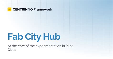 Fab City Hub Centrinno Framework
