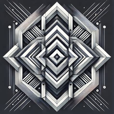 Complex Geometric Pattern Creating Stunning Visual Effect With Metallic