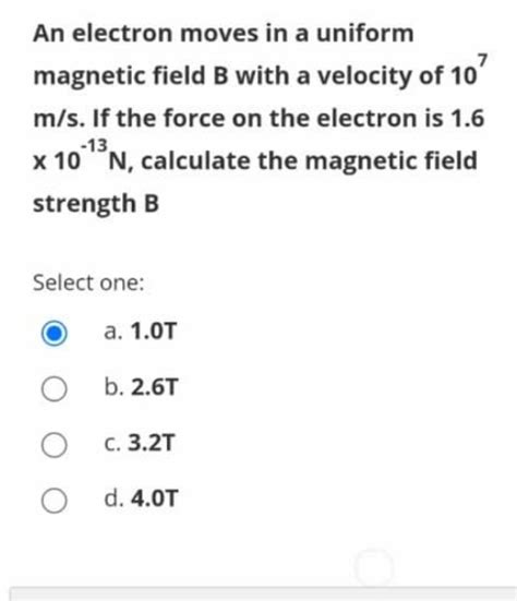Solved An Electron Moves In A Uniform Magnetic Field B ﻿with