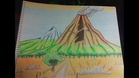C Mo Dibujar Los Volcanes De Colima Youtube