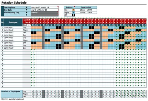Rotation Schedule Excel Template For Free