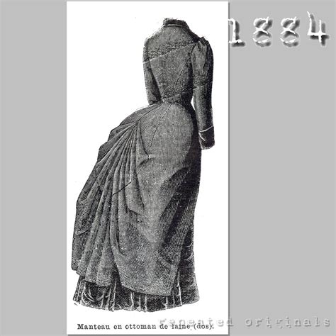 1884 Ottoman Woollen Coat Sewing Pattern Instant Download Pdf