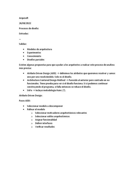 20220826 Arquisoft Add Acdm Safe Modelos Descargar Gratis Pdf Diseño Escalabilidad