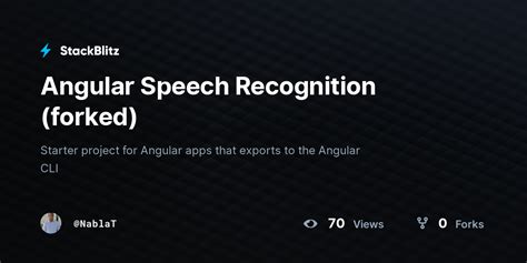 angular speech recognition forked stackblitz