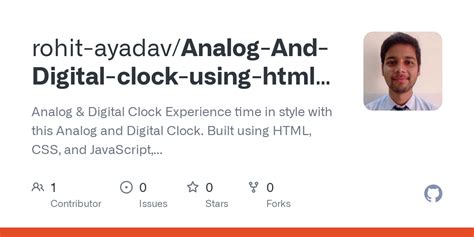 Github Rohit Ayadavanalog And Digital Clock Using Html Css And