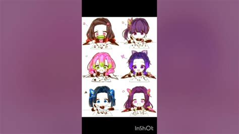 تصميمي ل فتيات قاتل الشياطين Demonslayer 💖💙🧡💛💜🖤 Youtube