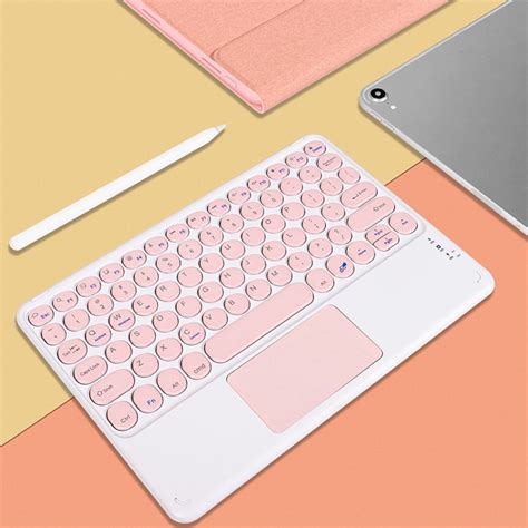 Rwvbm Bluetooth Keyboard Round Cap Design Portable Wireless Keyboard