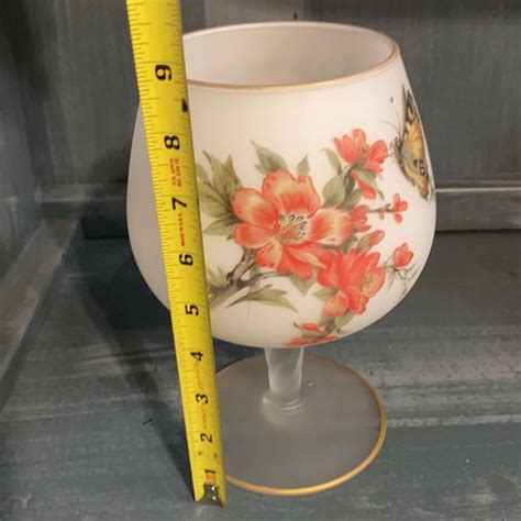 Norleans Art Vintage Norleans Frosted Satin Glass Goblet Vase