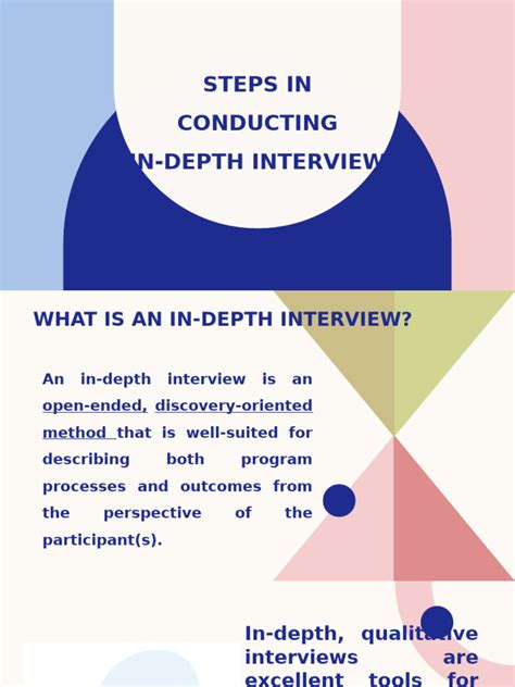 steps in conducting in depth interview pdf interview behavioural sciences