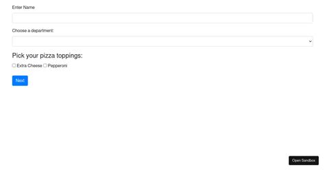 Vanilla Forms And Events Completed Codesandbox