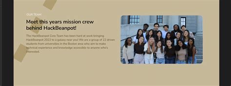 Meet The Team Part Issue Hackbeanpot Mono Repo Github