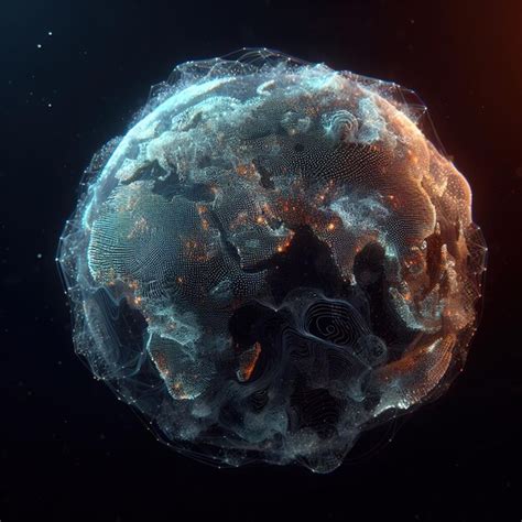 Premium Photo 3d The Subdermal Biomorphic Map Of The Planet World Map Global Social Network