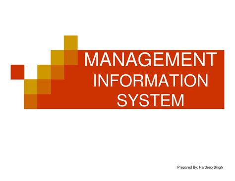Management Information System Lecture Notes Management Information