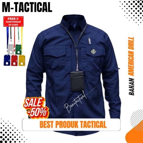 Jual GROSIR BAJU KEMEJA TACTICAL PRIA M TAC LENGAN PANJANG KEMEJA