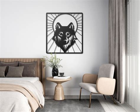 The Wolf Metal Wall Art Wolf Wall Decor Wolf Wall Sign Wolf Room