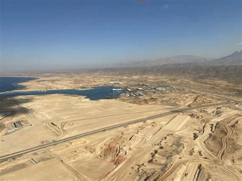 Neom Stunning Photos Show 2024 Construction Progress Of The Line Sindalah And Oxagon In Saudi