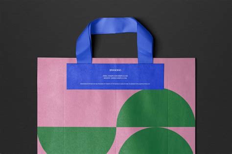 종이 쇼핑 가방 비즈니스 브랜드 디자인 Psd 프리미엄 Psd 파일