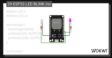 Esp32 Led Blink Wokwi Esp32 Stm32 Arduino Simulator