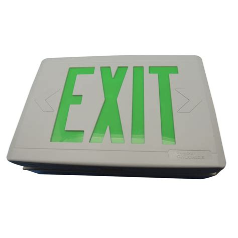 Philips Lighting CXXL GW Battery Powered LED Emergency Exit Sign White Housing Green Letter