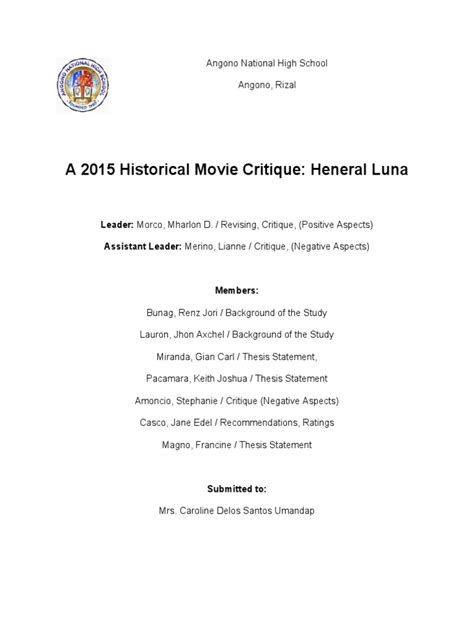 Eapp Group 1 Critique Pdf Social Science General Fiction