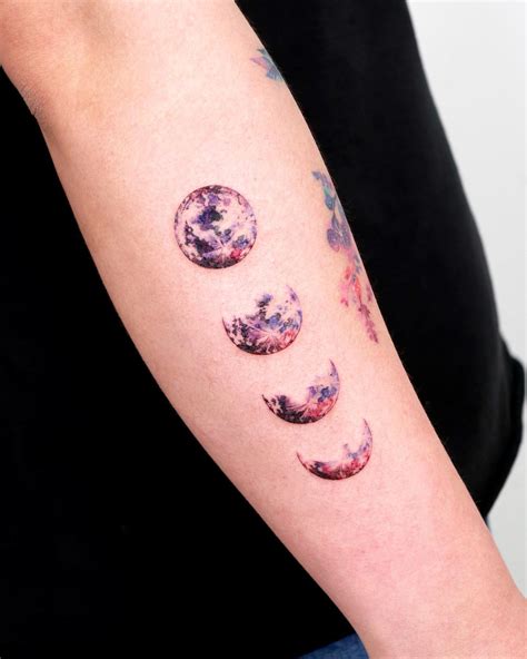 Phases Of The Moon Tattoo Foot