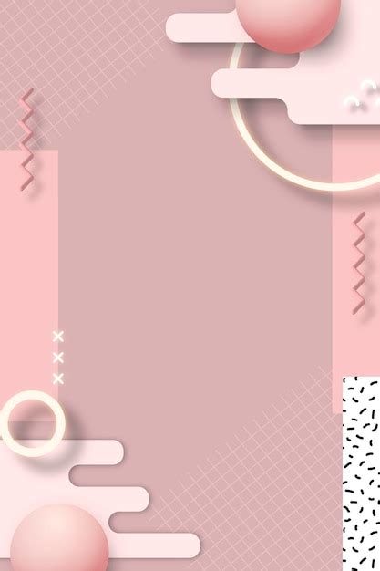 free vector pink geometric memphis design element vector