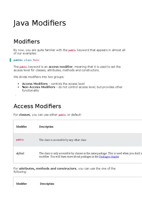 Java Modifiers Java Interface Java Modifiers Modifiers By Now You