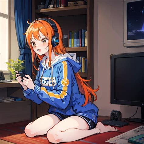 Premium Ai Image Gamer Girl