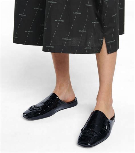 Balenciaga Cosy Bb Patent Leather Slippers Balenciaga