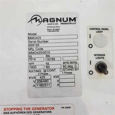Magnum Mmg 425 Coastal Power And Equipment