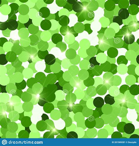 Glitter Seamless Texture Actual Green Particles Stock Vector