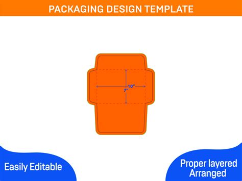 Paper Booklet Envelope Design 7x10 Inch Dieline Template And 3d