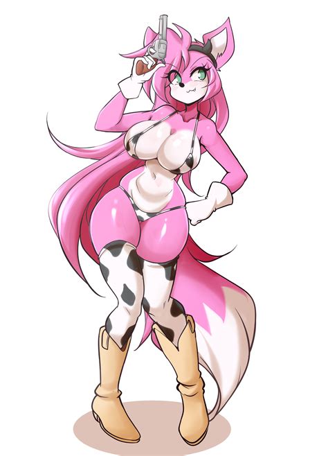 Rule 34 Big Breasts Breasts Cow Print Female Lucyfercomic Thick