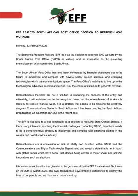 Africa Updates On Twitter Rt Effsouthafrica Eff Rejects South