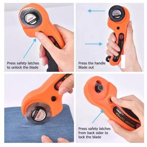 Cuter Circular Rotativo 45mm DiÁmetro Cuchilla Profesional Para Cortar Tela