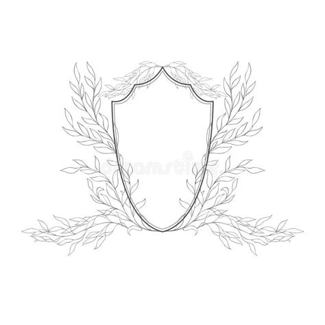 Floral Botanical Frame And Monogram Stock Vector Illustration Of