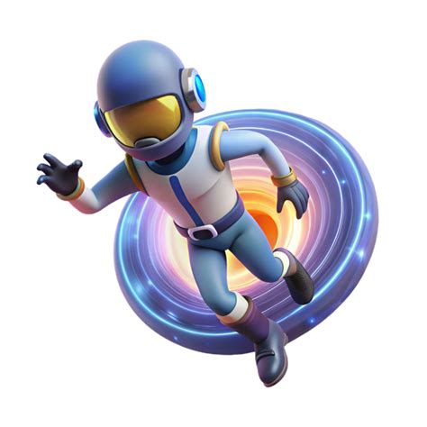 3d Astronaut In Space Vortex Illustration 56285356 Png