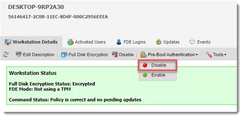 KB7192 Enable Or Disable Full Disk Encryption Pre Boot Authentication