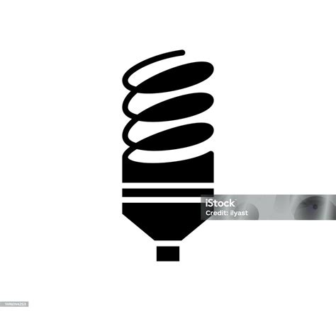 에너지 효율적인 검정 채워진 벡터 아이콘 Incandescent Bulb에 대한 스톡 벡터 아트 및 기타 이미지