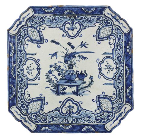 D2427 Blue And White Octagonal Chinoiserie Plaque Aronson Antiquairs