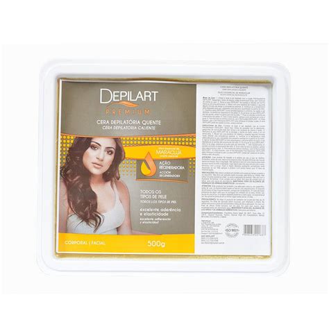 CERA DEPILATORIA DEPILART QUENTE PREMIUM MARACUJA 500G GTIN EAN UPC