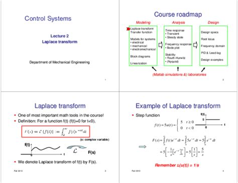 Pdf Lecture 2 Lecture 2 Laplace Transform Laplace Transform Eric