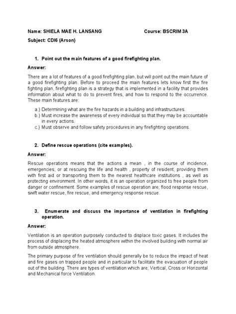 Task No4 Arson Pdf Firefighting Fires