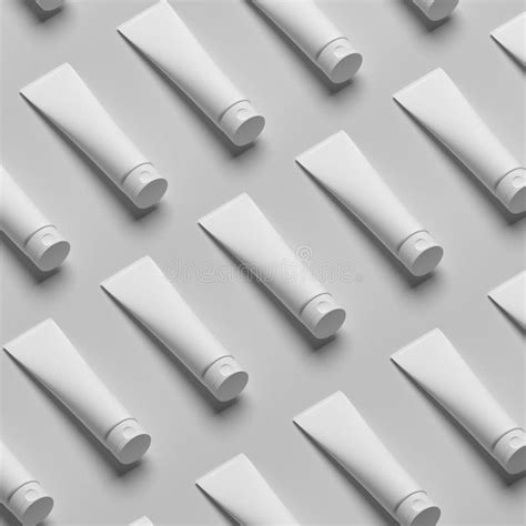 3d Rendering Packaging Template For Cream Or Cosmetics Top View